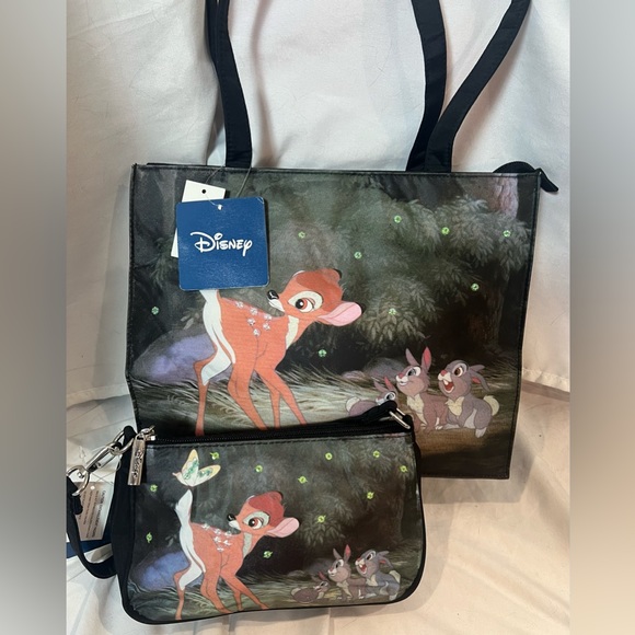 Disney | Bags | Nwtdisneys Bambi And Friends Shouldertote Bag With A ...